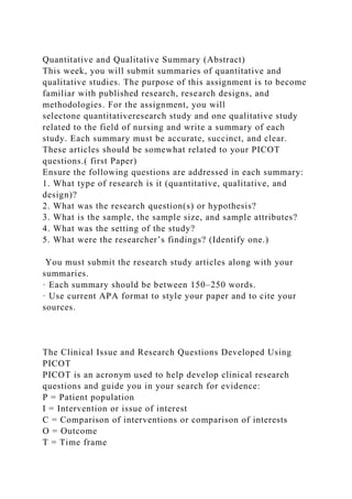 Page 1 Rapid Critical Appraisal Checklist and Sum.docx