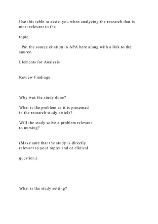 Page 1 Rapid Critical Appraisal Checklist and Sum.docx