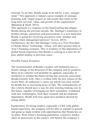PAGE 2Running head SWOT Analysis Honda Motor CompanySW.docx
