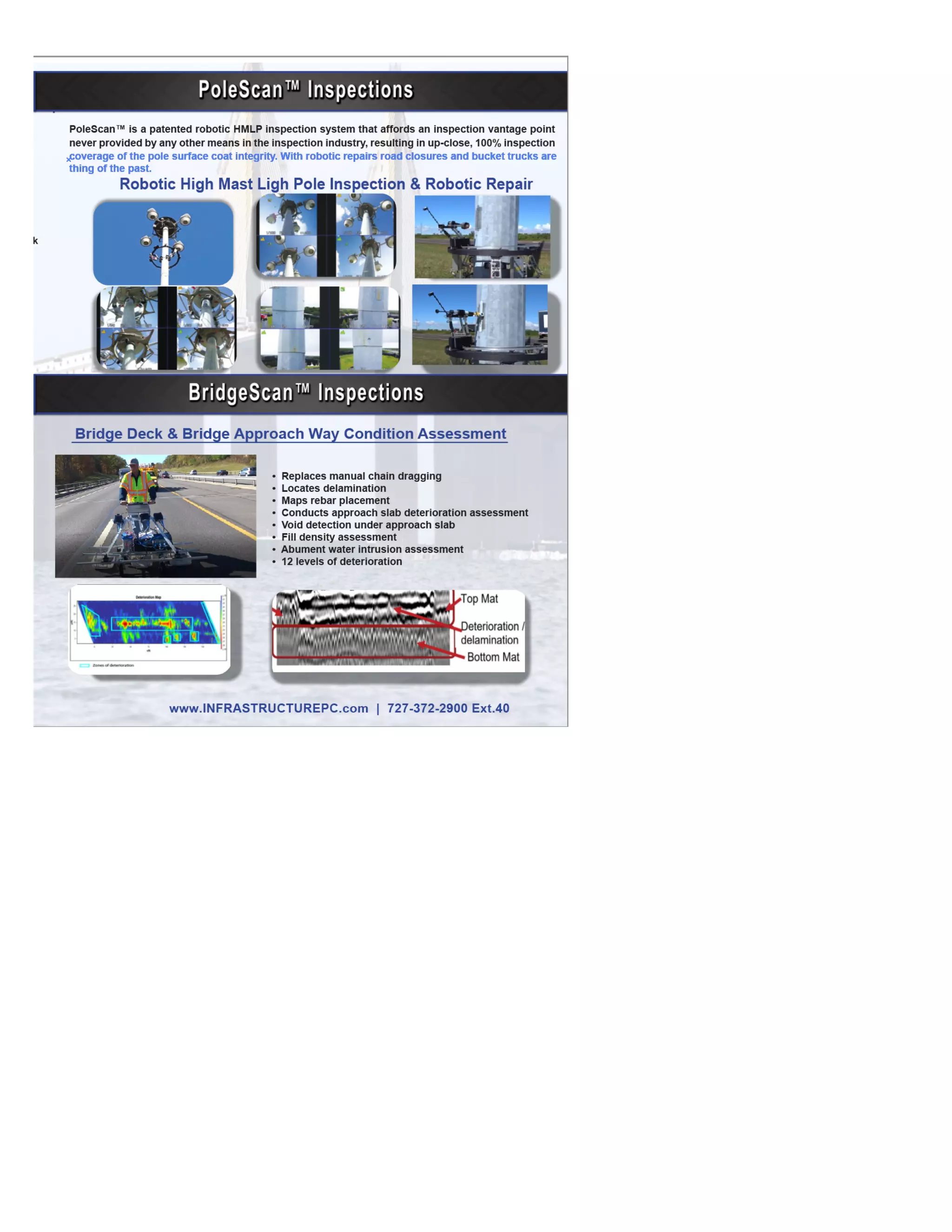 GPR Bridge inspections and polescan -High mast light pole inspections | PDF