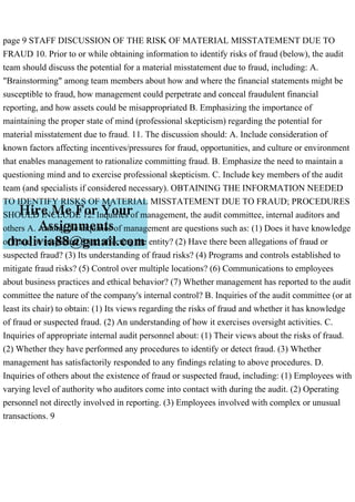 page 9 STAFF DISCUSSION OF THE RISK OF MATERIAL MISSTATEMENT DUE T.pdf ...