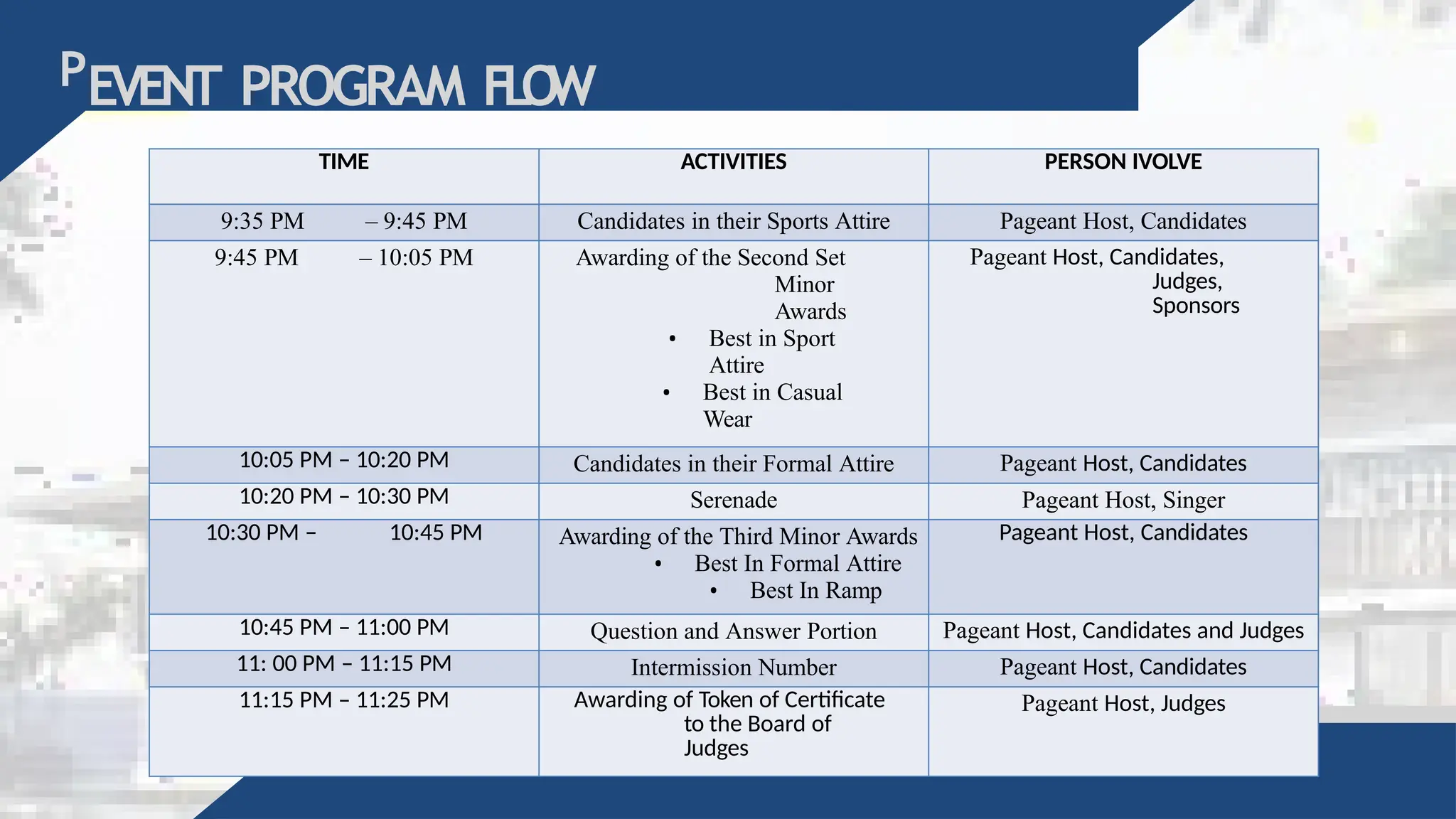 PAGEANT IN EVENTS MANAGEMENTS PPT PRESENTATIONS | PPTX
