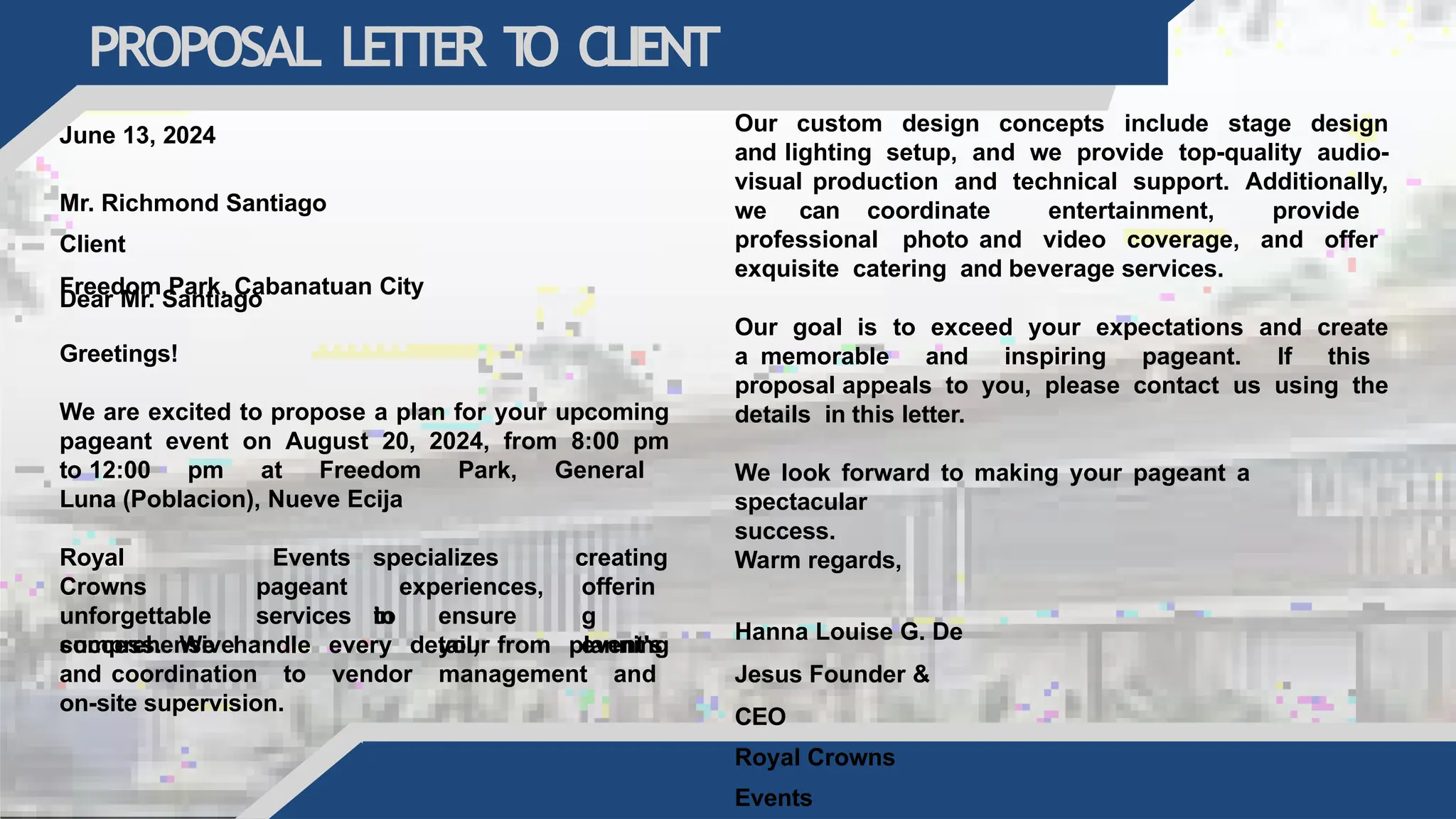 PAGEANT IN EVENTS MANAGEMENTS PPT PRESENTATIONS | PPTX