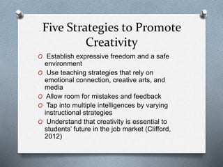 Strategies for Teaching Creativity and Critical Thinking | PPTX