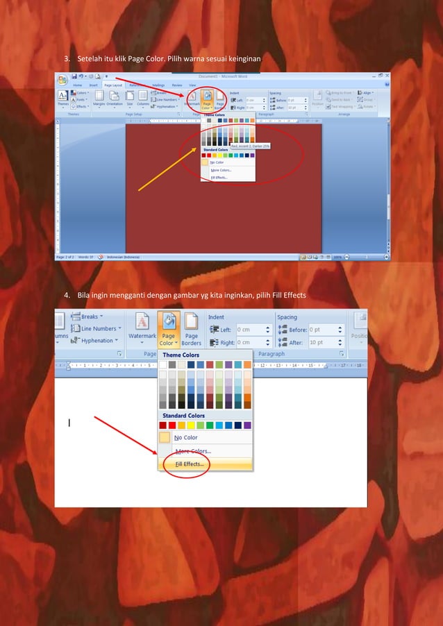 How to make Page Color in your Ms. Word sheet | PDF