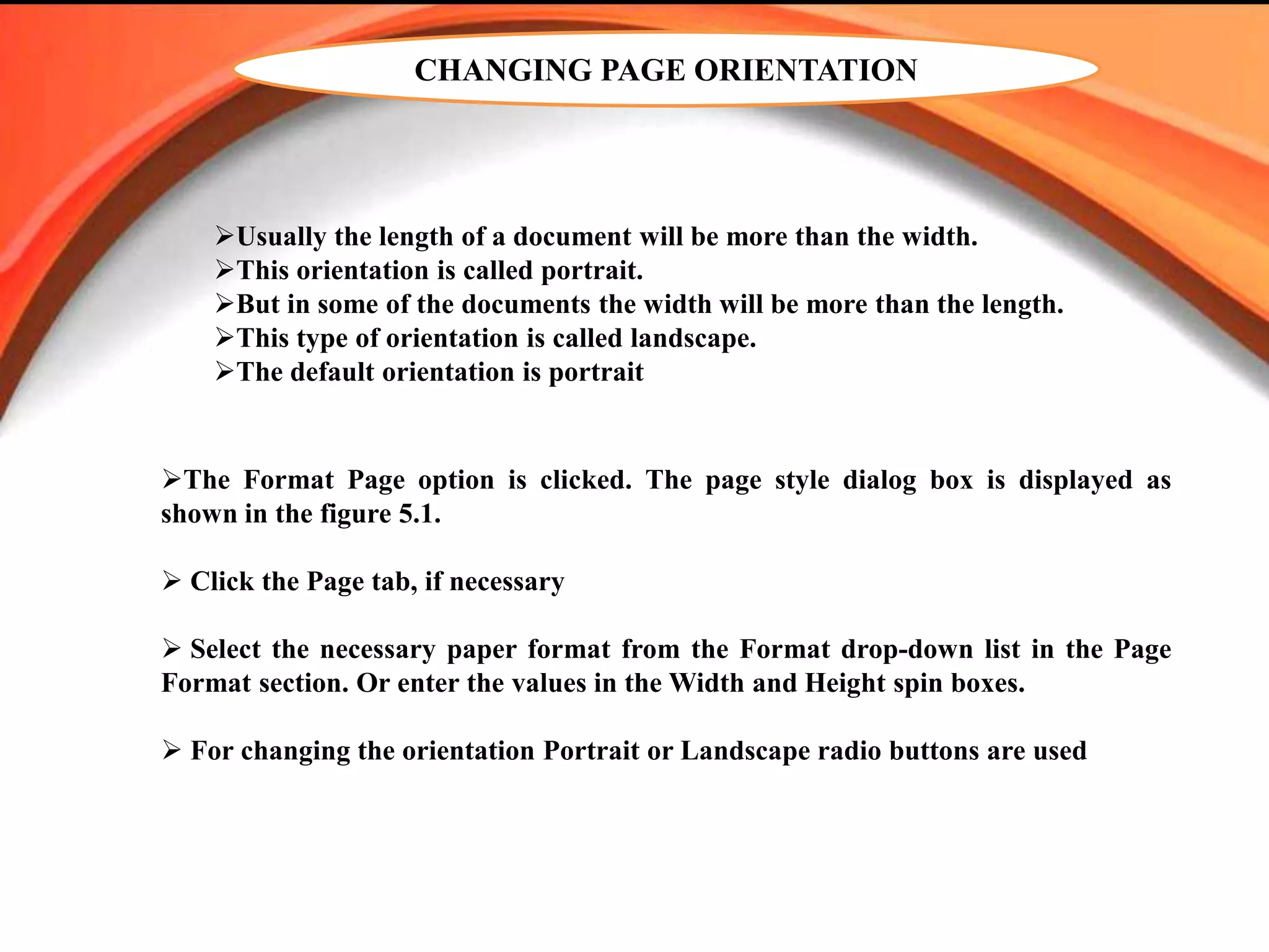 Changing Page Orientation - R.D.Sivakumar | PPT | Free Download