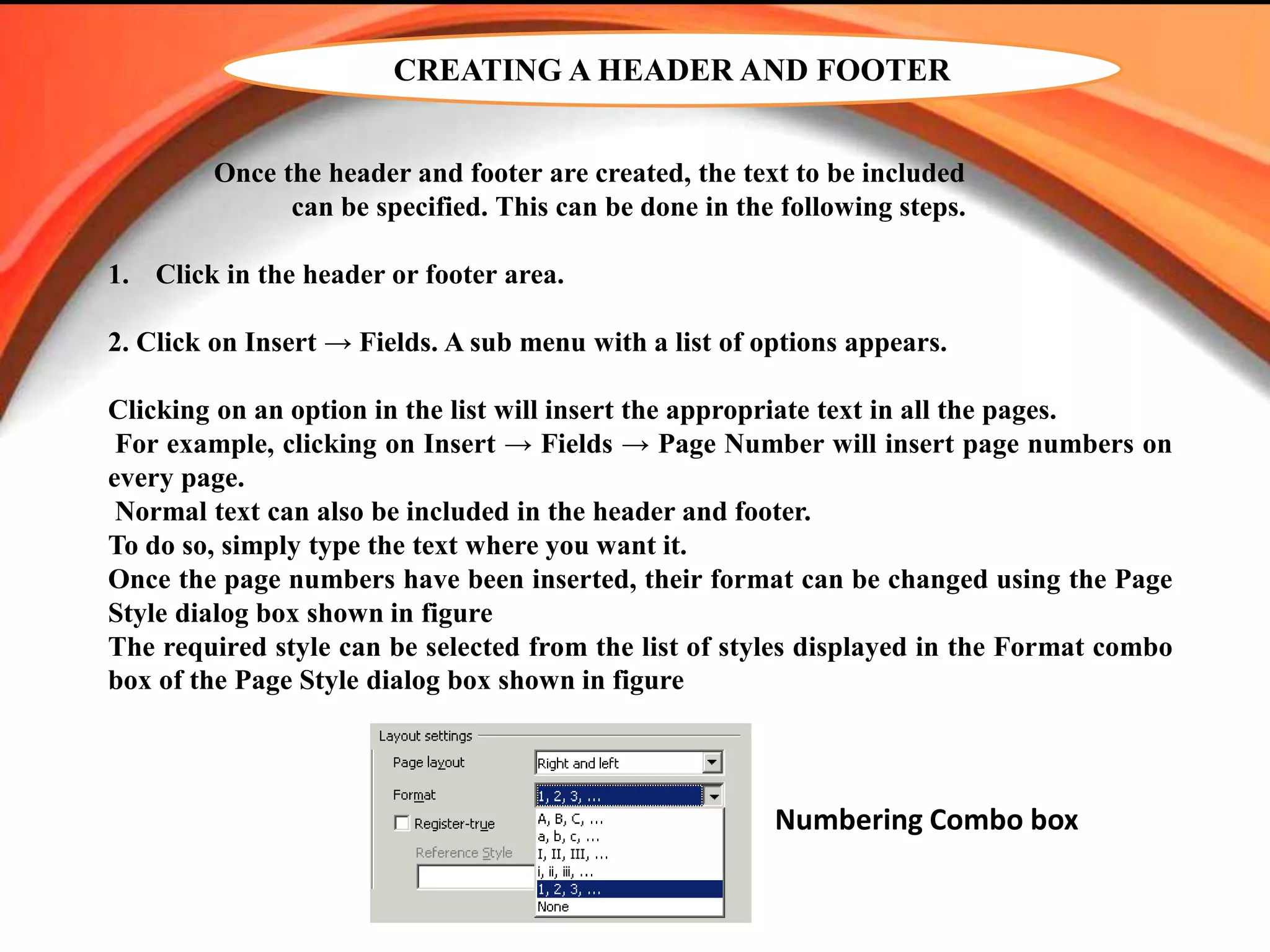 Creating a Header and Footer - R.D.Sivakumar | PPTX