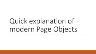 Page Fragments как развитие идеи Page Object паттерна | PPT