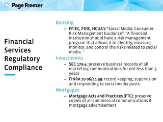 PageFreezer Webinar | Website & Social Media Compliance for Financial ...