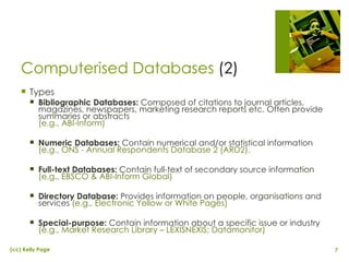 External Secondary Data Sources | PPT