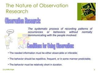 Ethnography and Observation in Applied Marketing Research | PPT
