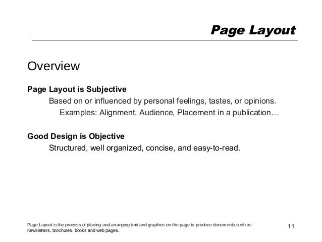 Page layout