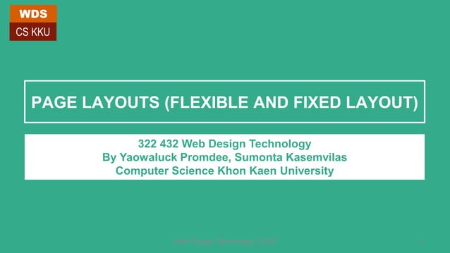 Page layouts flexible and fixed layout with CSS | PPTX | Web Design and ...