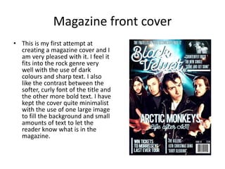 indesign and magazine front cover | PPTX