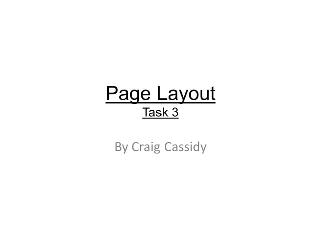 Page Layout Task 3 | PPTX | Desktop Publishing | Computer Software and Applications