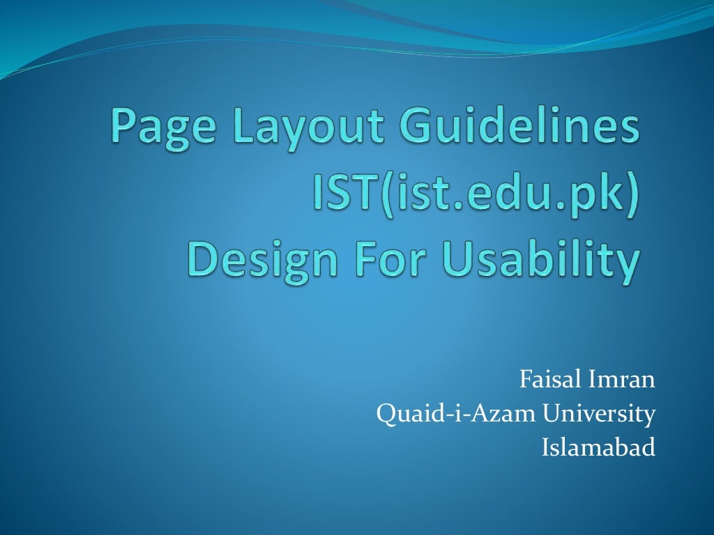 Page Layout Guidelines page-layout-guidelines