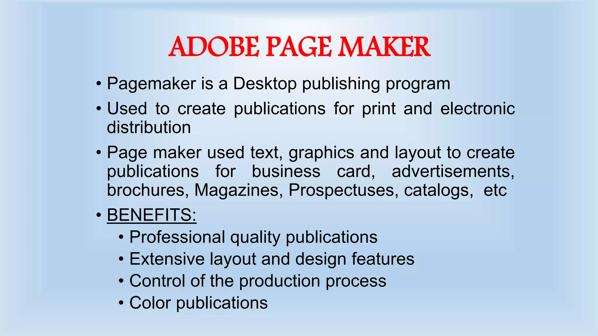 Adobe Pagemaker 7.0 | PPTX