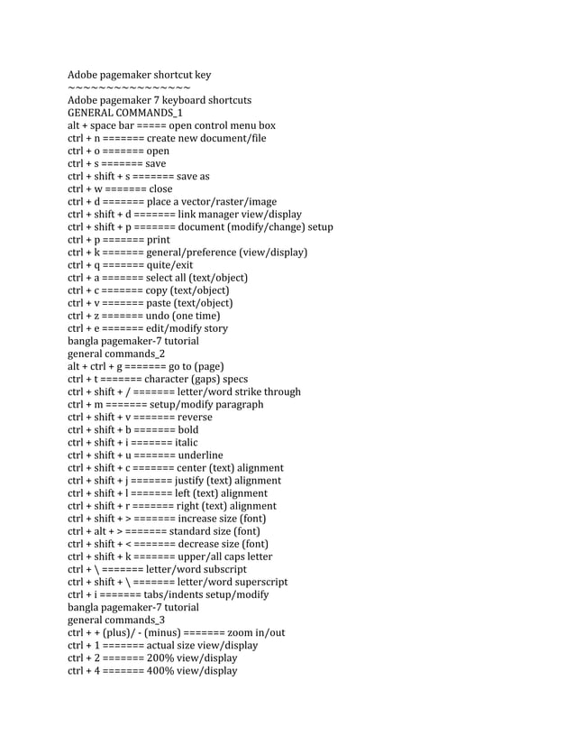 pagemaker-shortcut.docx | Computing | Technology & Computing