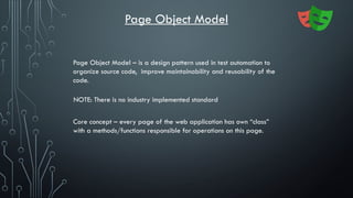PageObjectModelInAutomationTesting_Latest | PPT