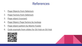 Page object pattern | PDF | Web Development | Internet