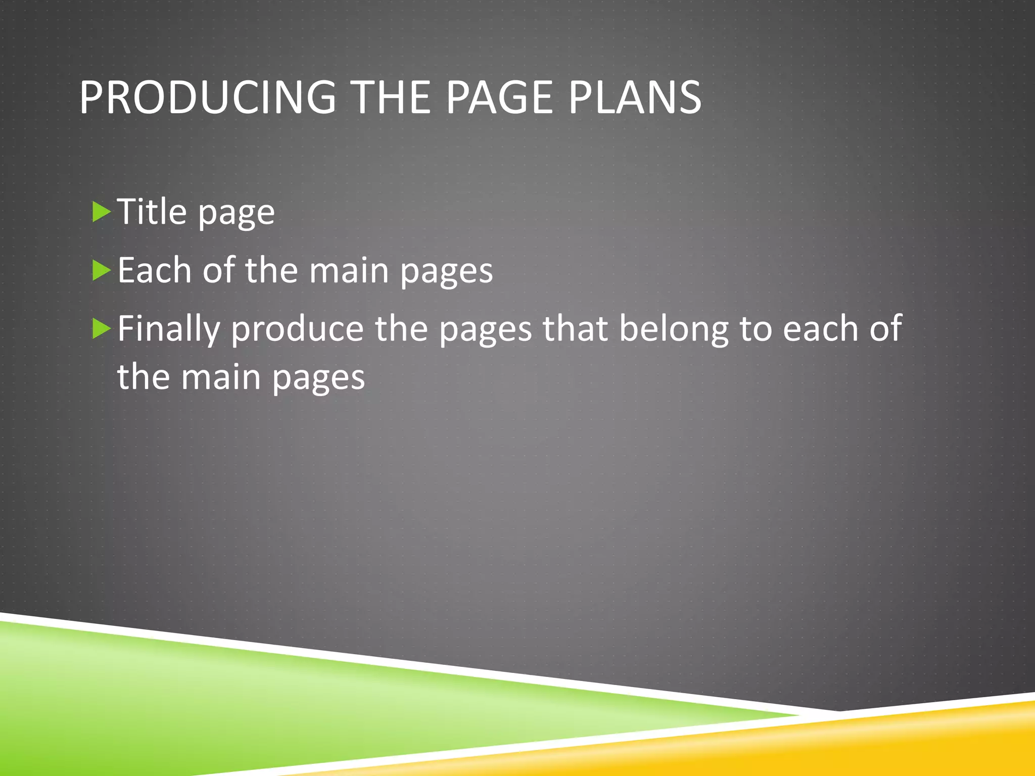Page Plans | PPT