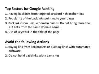 Google Page Ranking | PPT