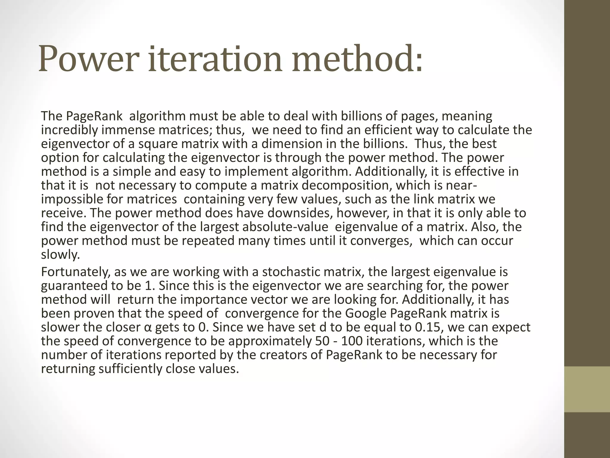 PageRank Algorithm In data mining | PPTX | Search | Internet