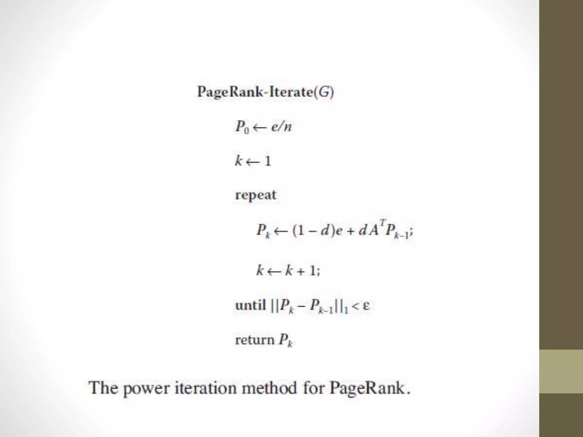 PageRank Algorithm In data mining | PPTX | Search | Internet