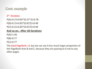 PageRank Algorithm In data mining | PPTX | Search | Internet