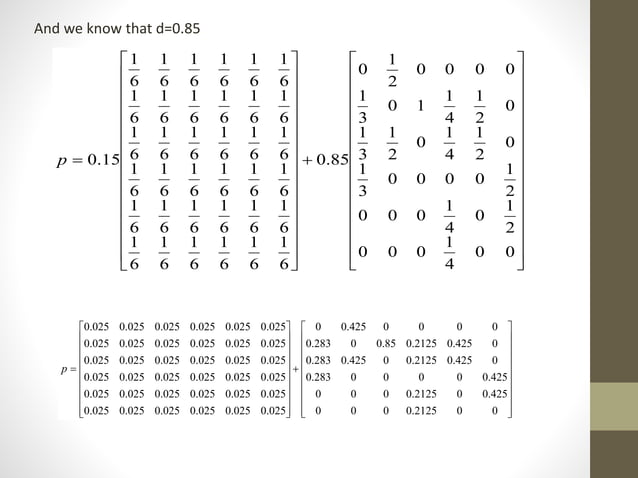 PageRank Algorithm In data mining | PPTX | Search | Internet