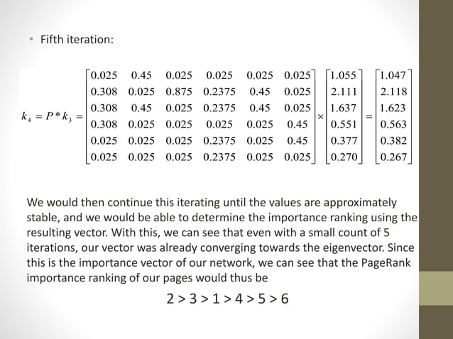 PageRank Algorithm In data mining | PPTX | Search | Internet