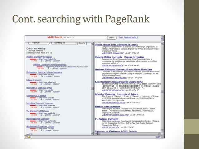 PageRank Algorithm In data mining | PPTX | Search | Internet