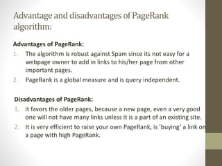 PageRank Algorithm In data mining | PPTX