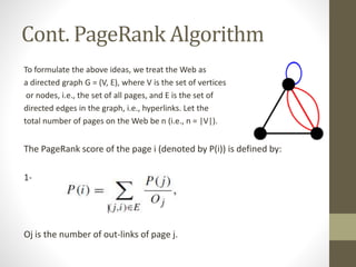 PageRank Algorithm In data mining | PPT