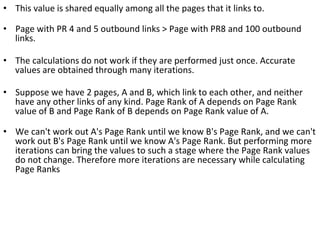 Page rank algortihm | PPTX