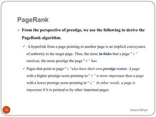 Page rank and hyperlink | PPTX