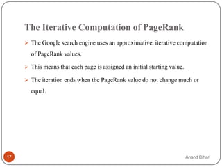 Page rank and hyperlink | PPTX