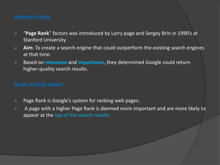 Page ranking factors | PPT