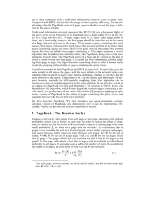Pagerank | PDF | Search | Internet