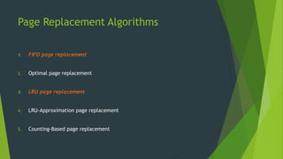 Page replacement | PPTX | Data Storage and Warehousing | Computing