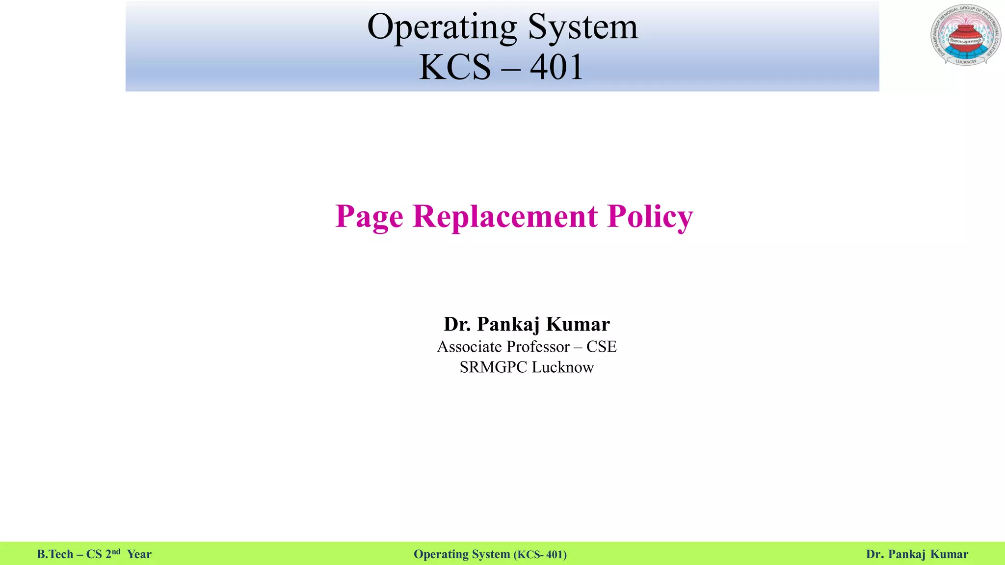 Page Replacement | PDF | Computing | Technology & Computing