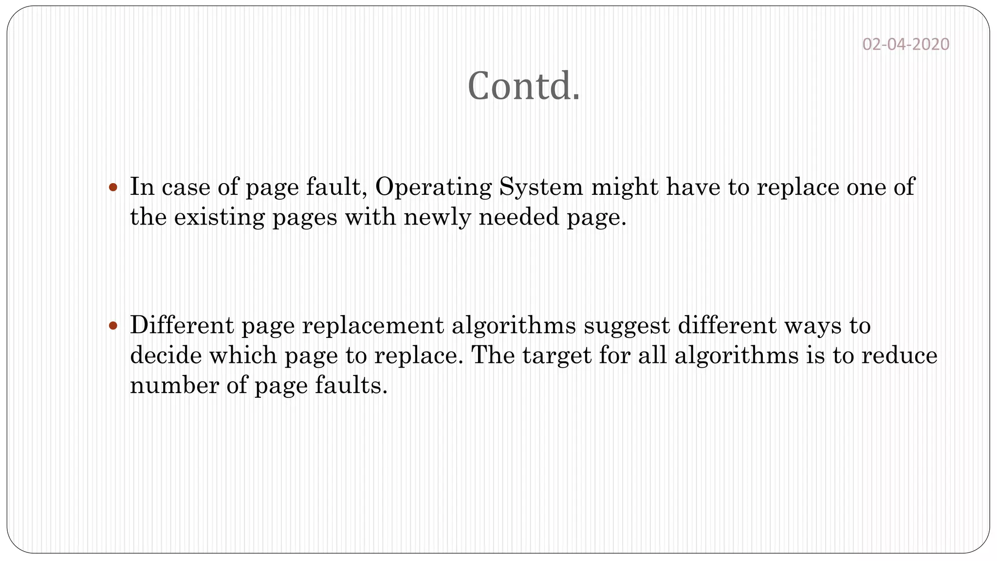 Page replacement algorithm | PPTX