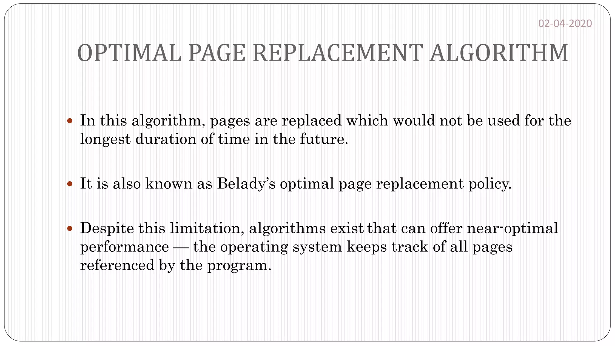Page replacement algorithm | PPTX