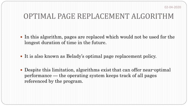 Page replacement algorithm | PPTX