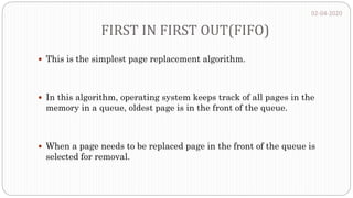 Page replacement algorithm | PPTX