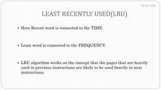 Page replacement algorithm | PPTX