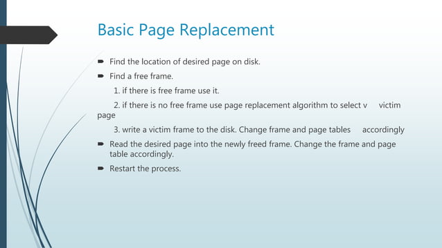 Page replacement algorithms | PPTX | Operating Systems | Computer Software and Applications
