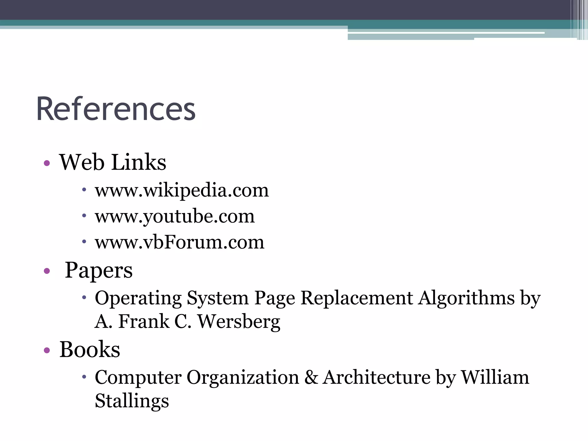 Page replacement algorithms | PPTX