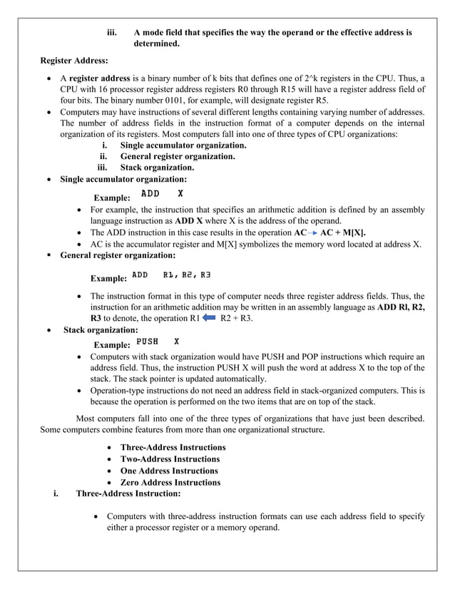 CS304PC:Computer Organization and Architecture UNIT II .pdf