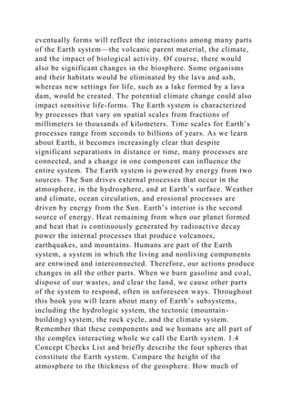 Pages 18 -191.4 Earth as a SystemThe Earth System The Earth sy.docx